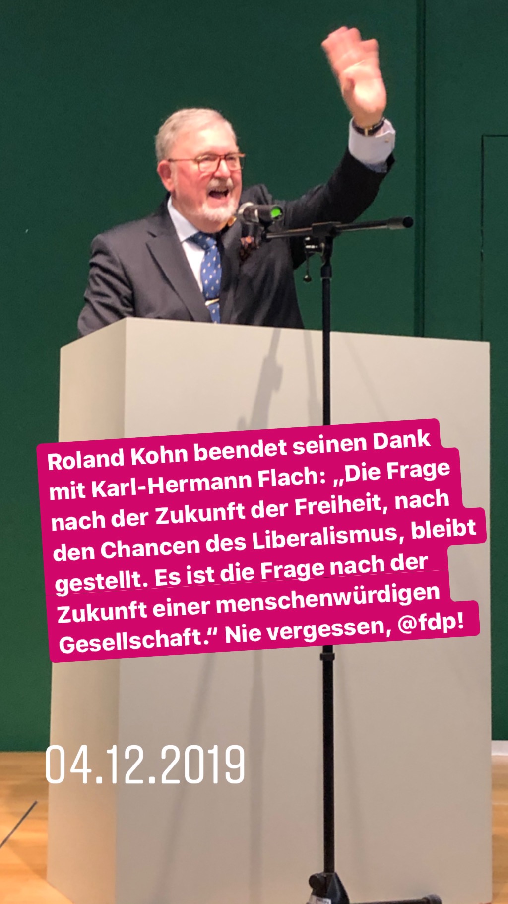 Das Ethos Roland Kohns ist uns Vorbild – Freiheit für einander